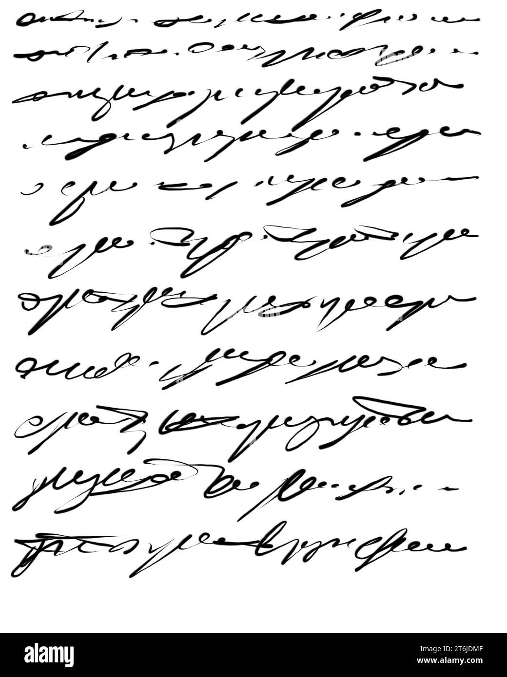 Abstract handwritten text, notes, scribbles, extraterrestrial writing ...
