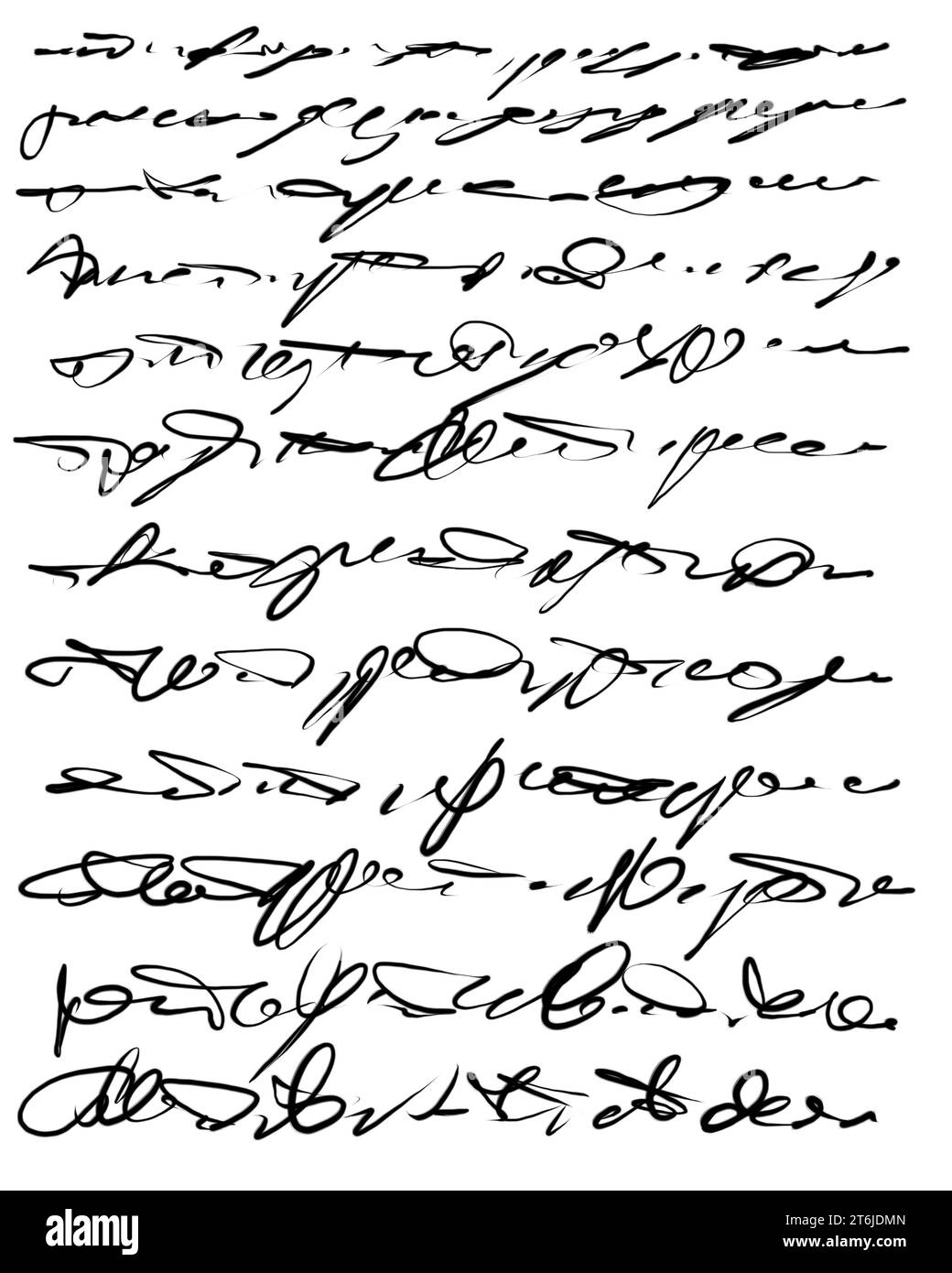 Abstract handwritten text, notes, scribbles, extraterrestrial writing ...