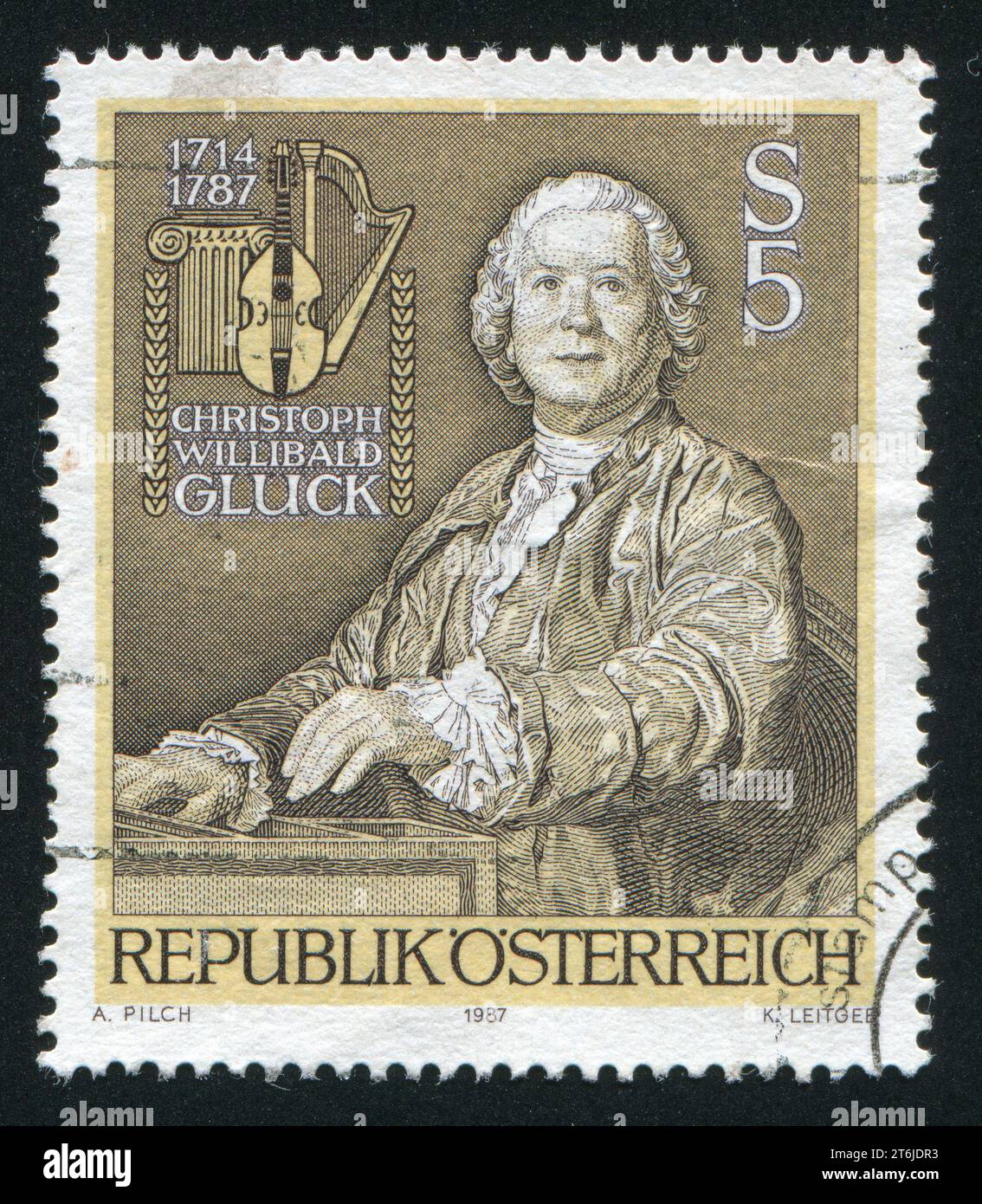 AUSTRIA - CIRCA 1987: stamp printed by Austria, shows Christoph ...