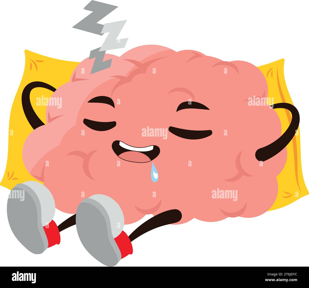 cartoon brain sleeping Stock Vector Image & Art - Alamy