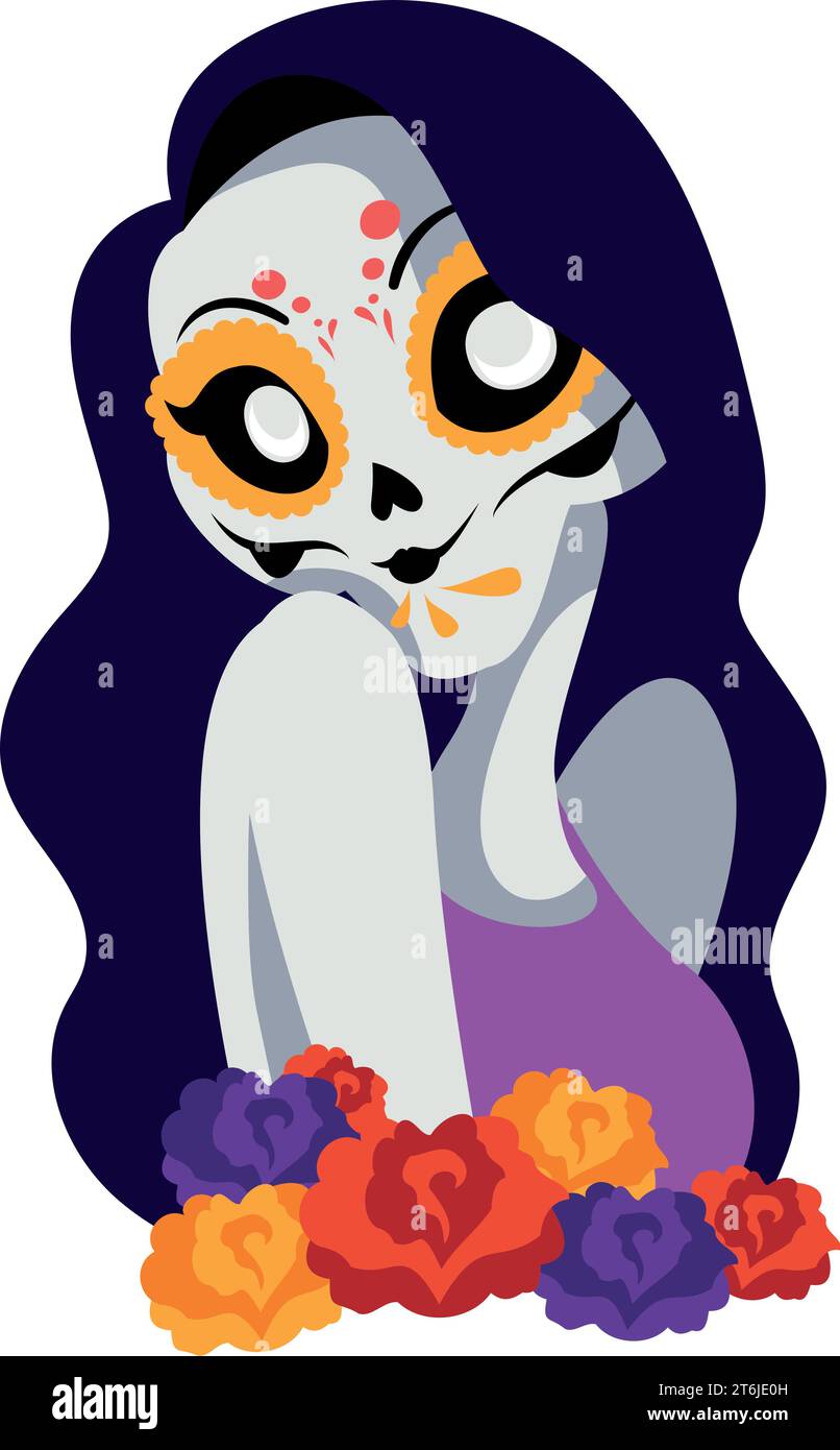 mexican catrina illustration Stock Vector Image & Art - Alamy
