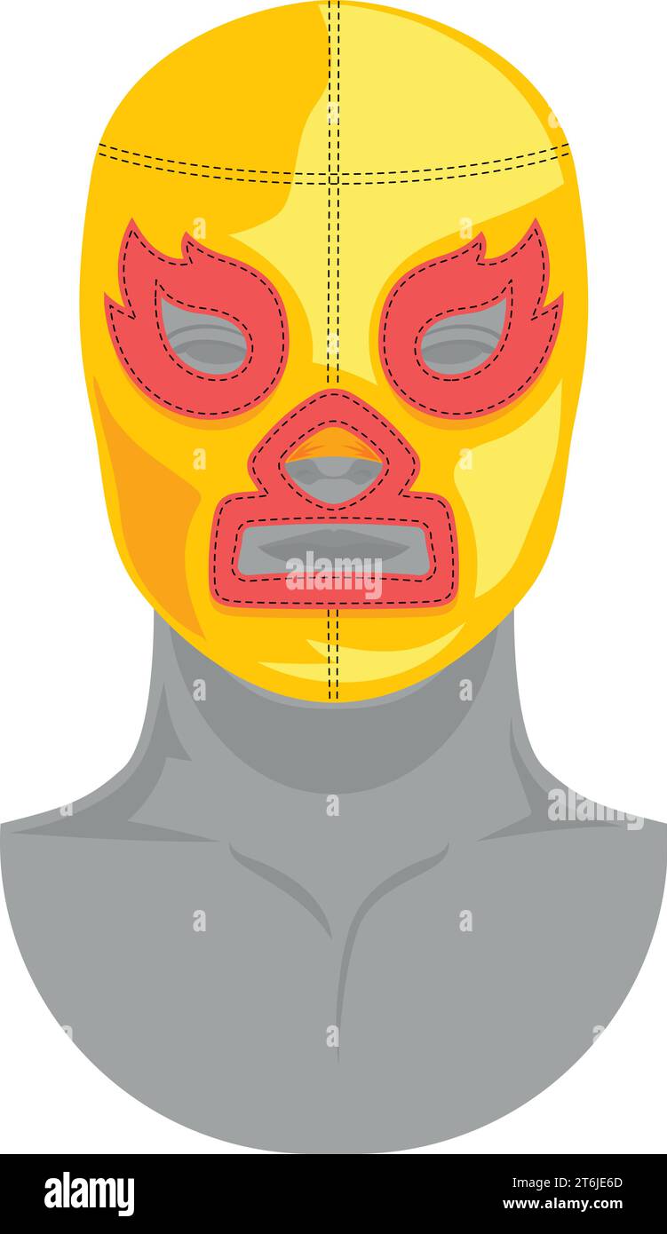 mexican wrestling mask yellow Stock Vector Image & Art - Alamy