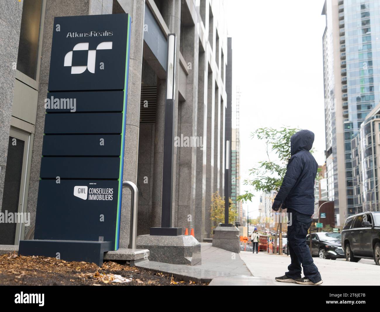 Montreal, Canada. 10th Nov, 2023. AtkinsRealis headquarters are seen in ...