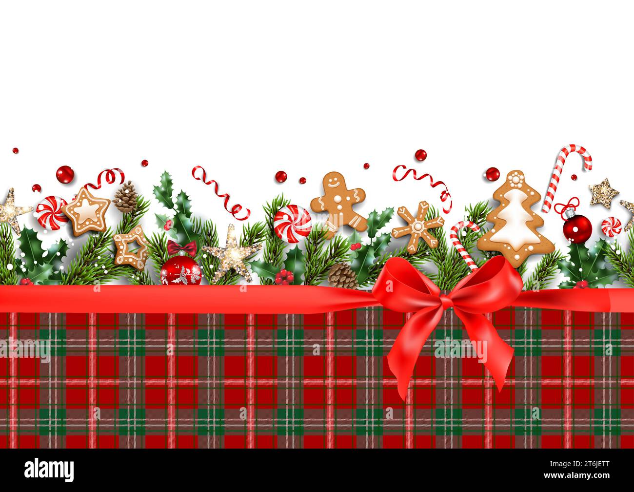 Festive christmas decor red Stock Vector Images - Alamy