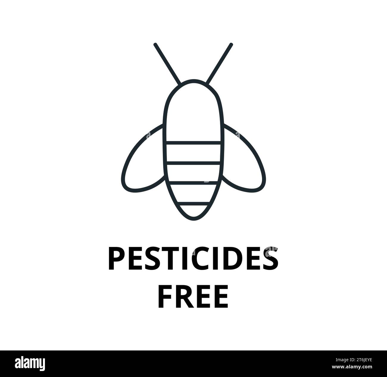 Pesticides Free Symbol. Bee icon Stock Vector Image & Art - Alamy Pesticides Free Symbol. Bee icon Stock Vector Image & Art - Alamy