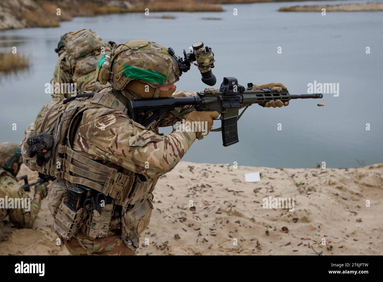 Soldiers of the Azov Brigade train in Donetsk Oblast on Nov. 9, 2023 ...