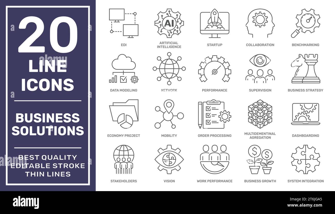 Set of pictogram icons ai hi-res stock photography and images - Alamy