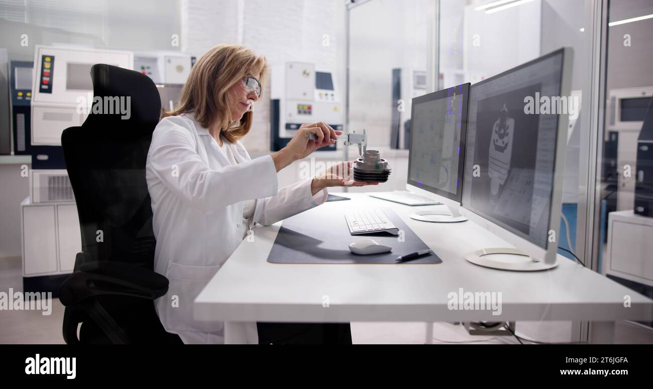 3D Software Engineer Developing Computer Engineering Designs Stock ...