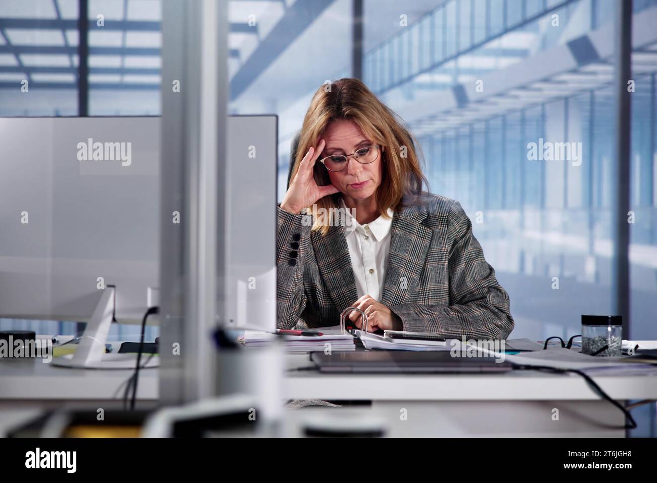 Multitasking woman tired hi-res stock photography and images - Alamy
