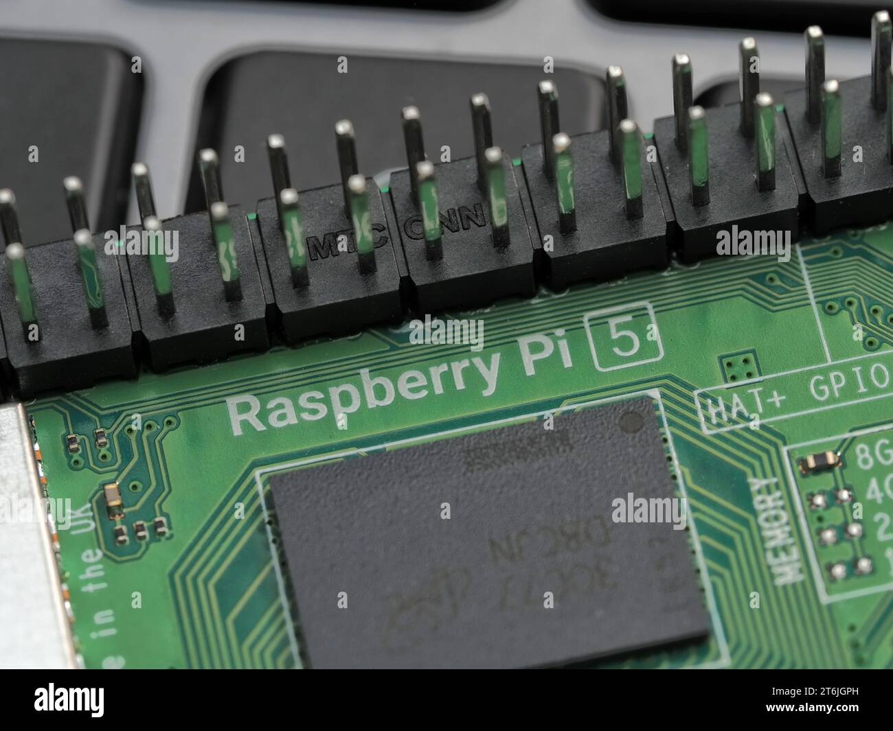 Galati, ROMANIA - November 10, 2023: Close-up of a Raspberry Pi 5 and ...