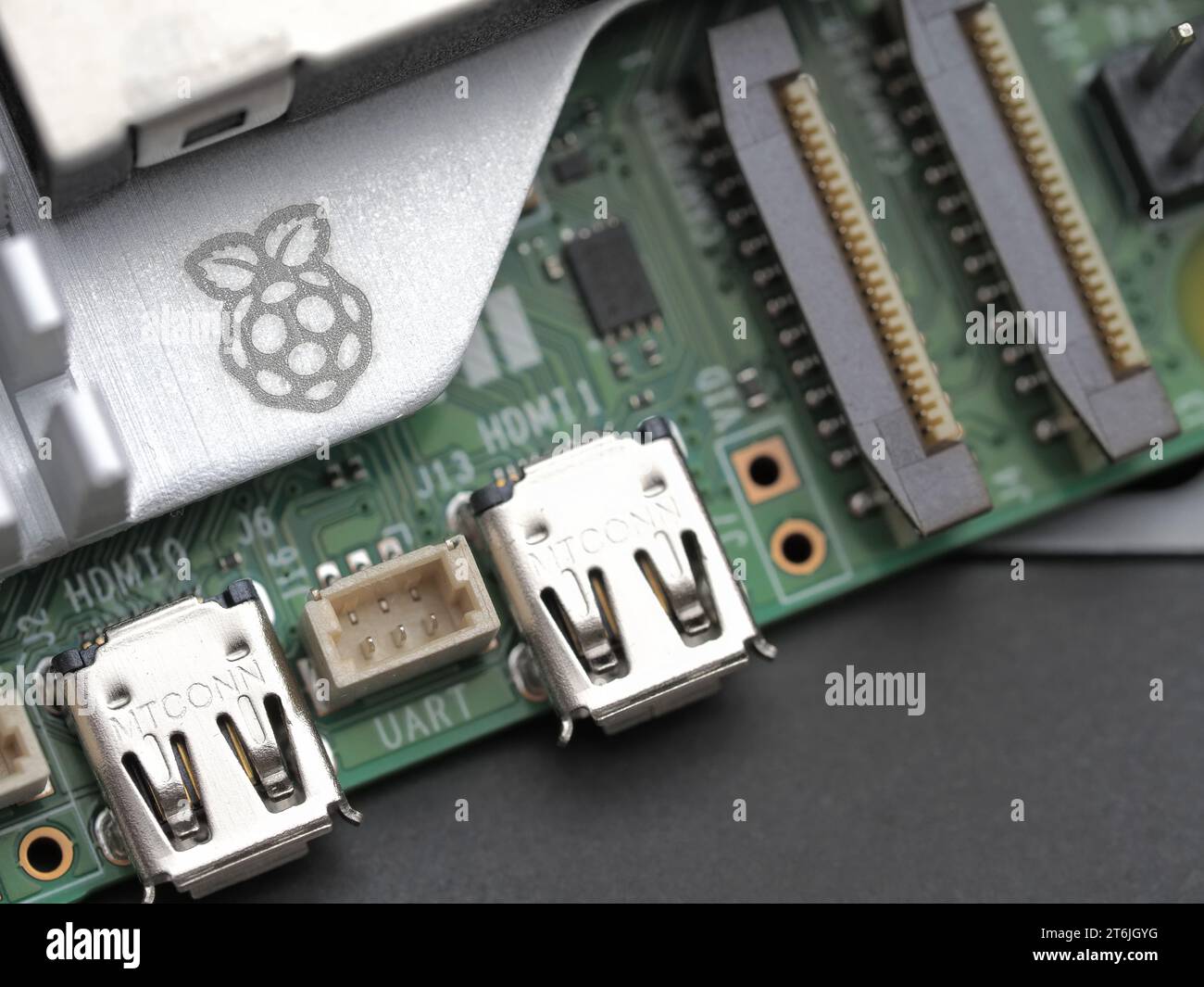Galati Romania November 10 2023 Close Up Of A Raspberry Pi 5 With
