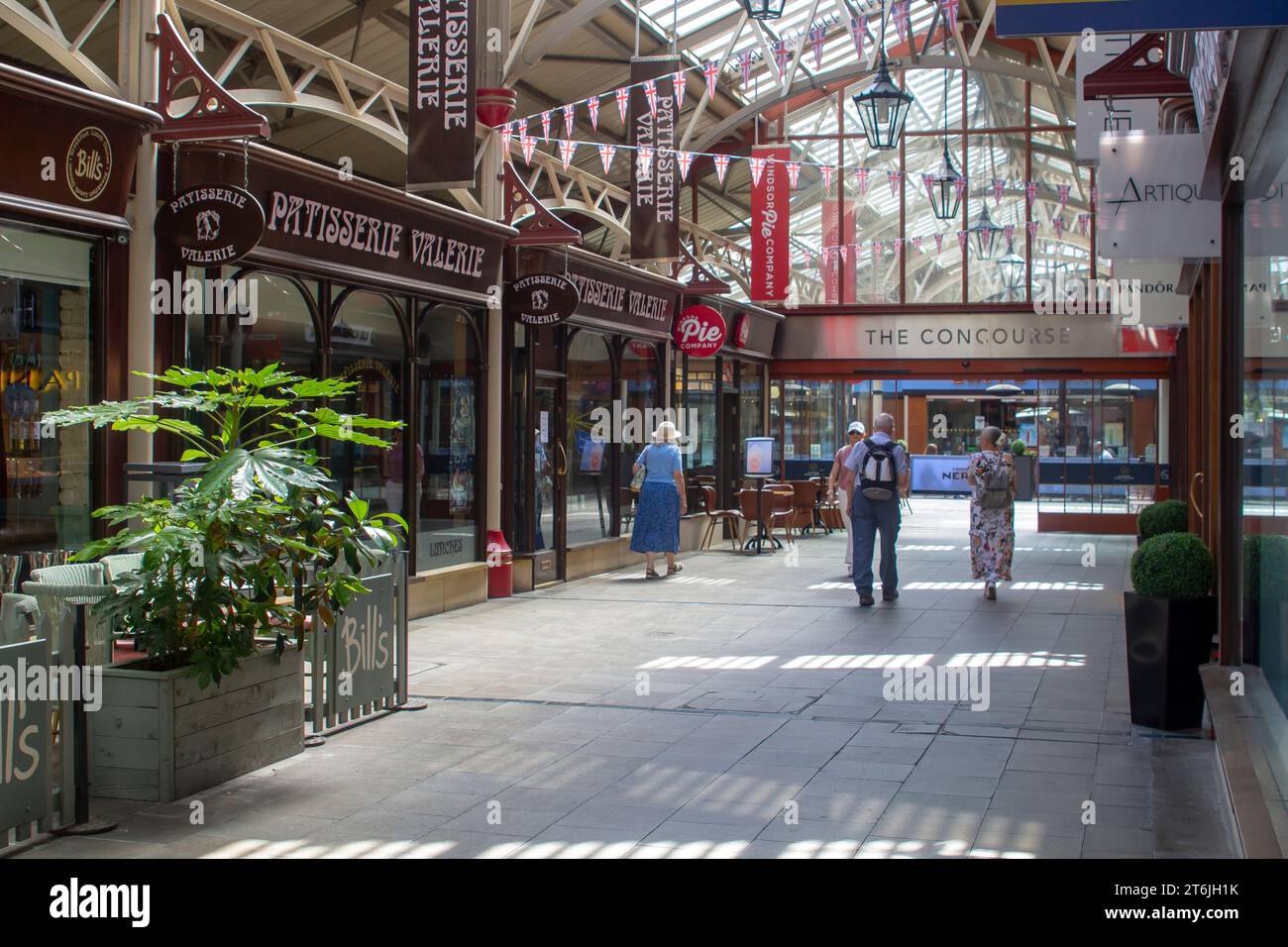 15 june 2023 Members of the public walking The Concourse in The Windsor ...