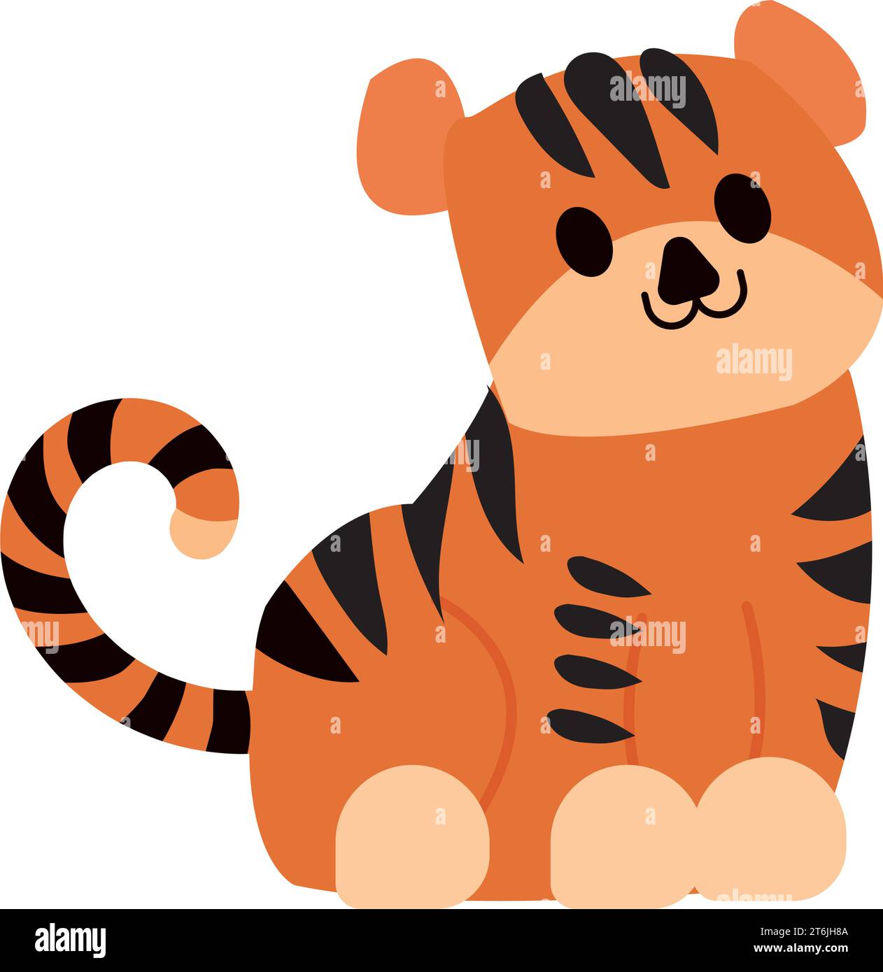 Isolated cute tiger character Vector Stock Vector Image & Art - Alamy