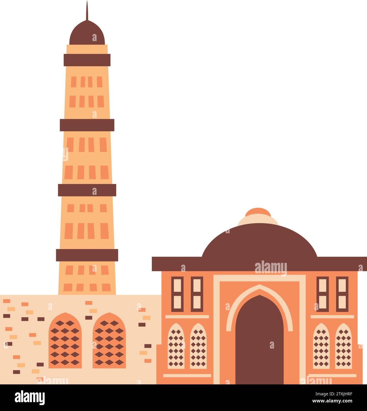 india qutub minar delhi monument Stock Vector Image & Art - Alamy