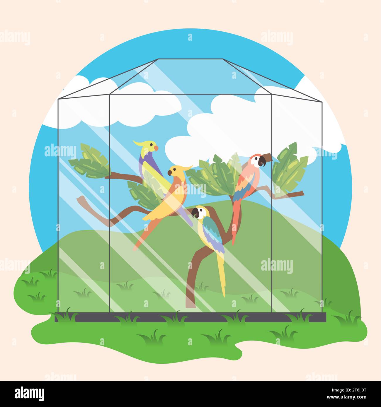 Parrot cage cartoon hi-res stock photography and images - Alamy