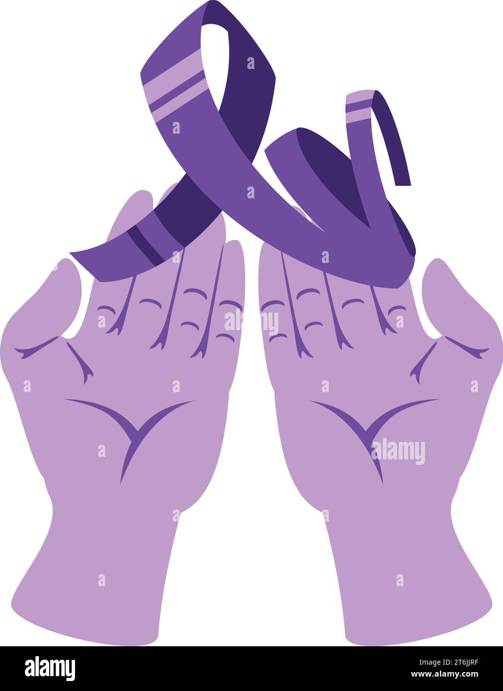 epilepsy day hands with purple ribbon Stock Vector Image & Art - Alamy