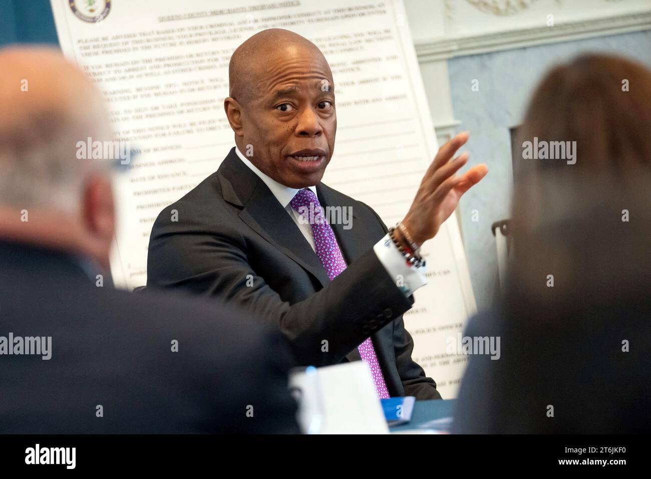 This photo, released by Office of the New York Mayor, shows New York ...