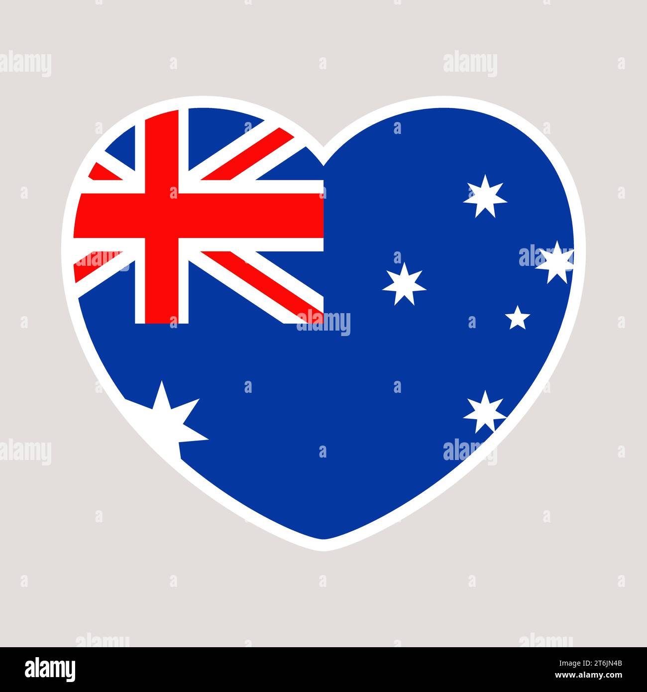 australia heart flag. vector illustration national flag isolated on ...