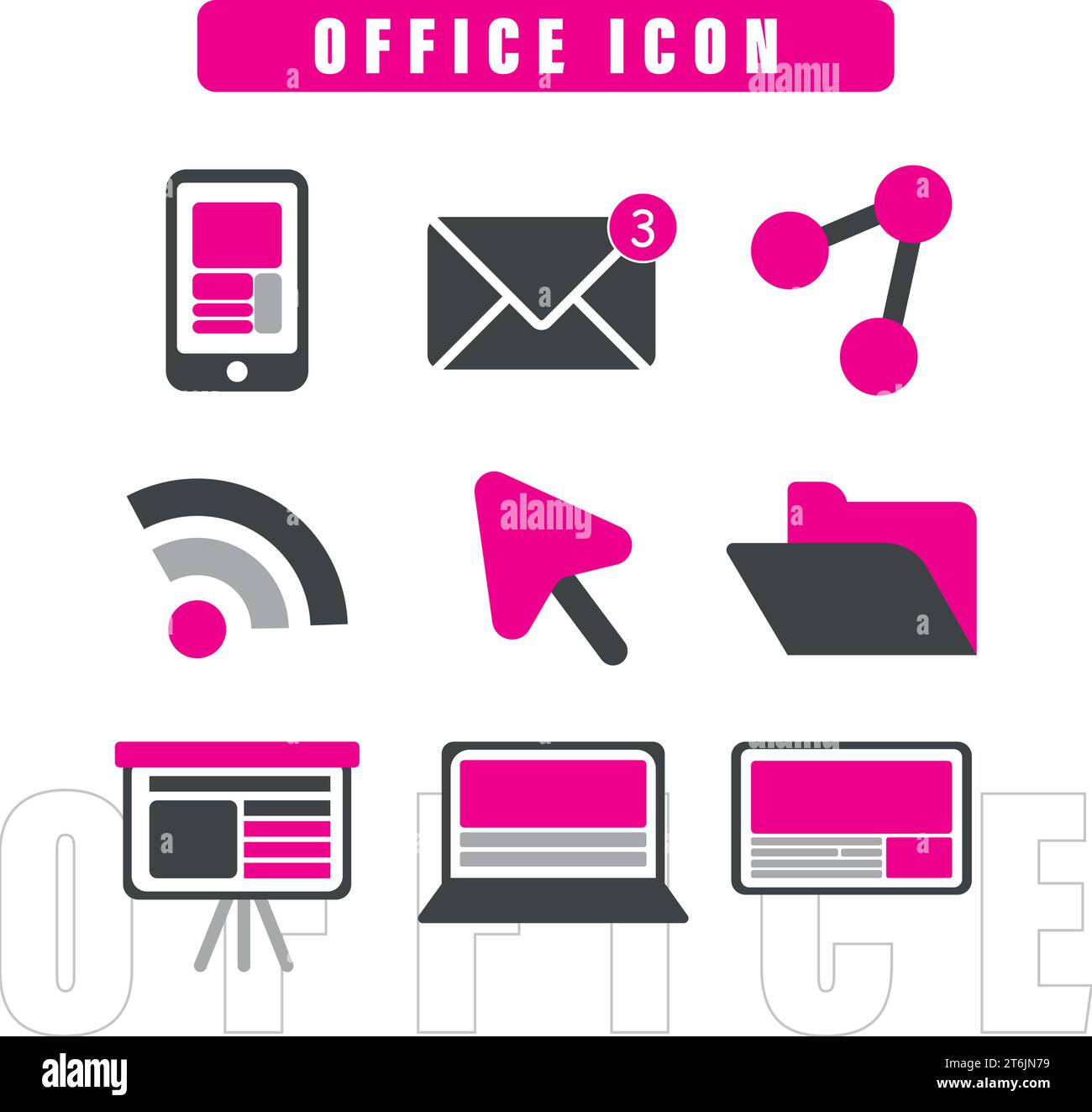 Different notification icons hi-res stock photography and images - Alamy