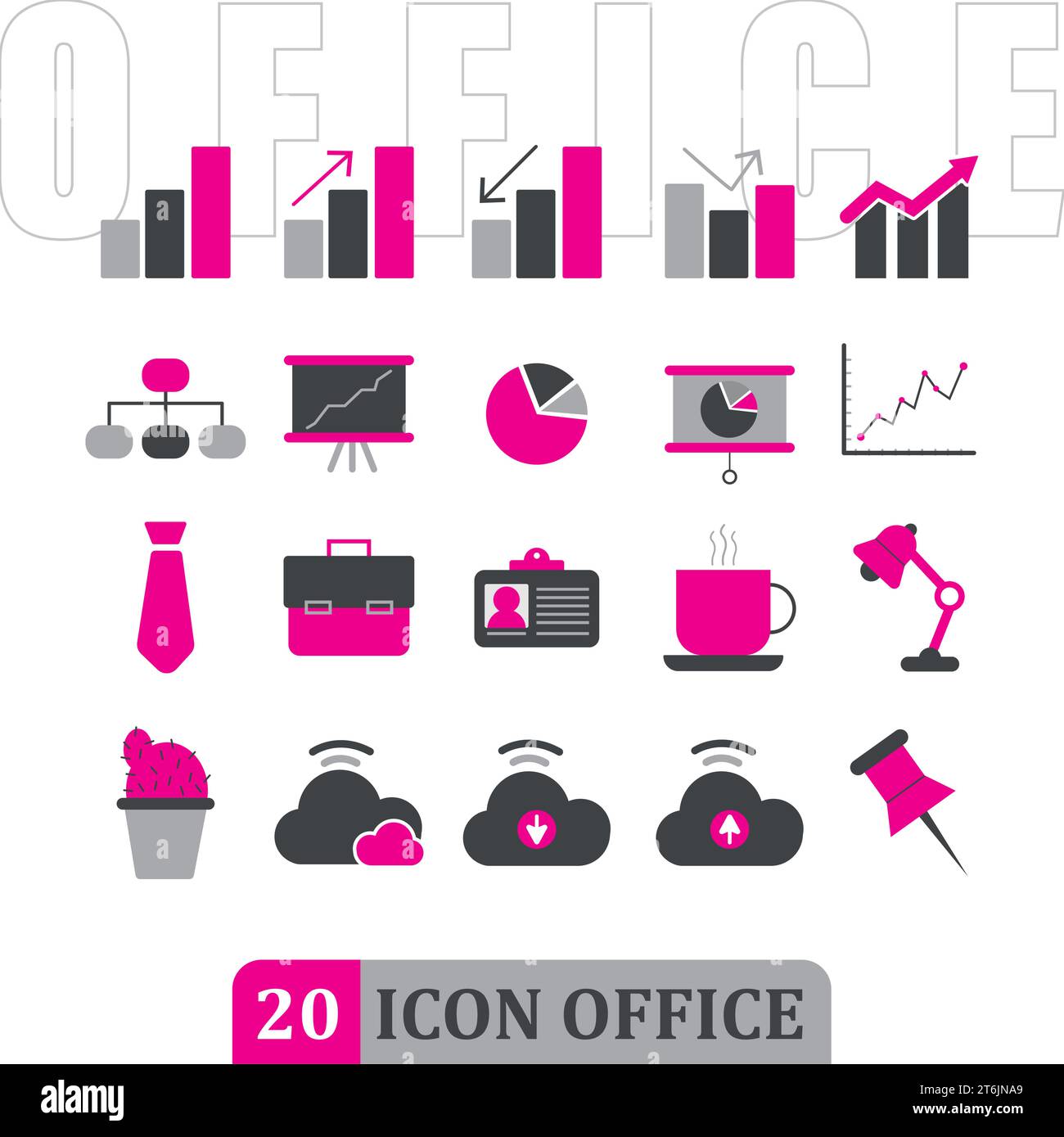 Set of different office icons Vector Stock Vector Image & Art - Alamy