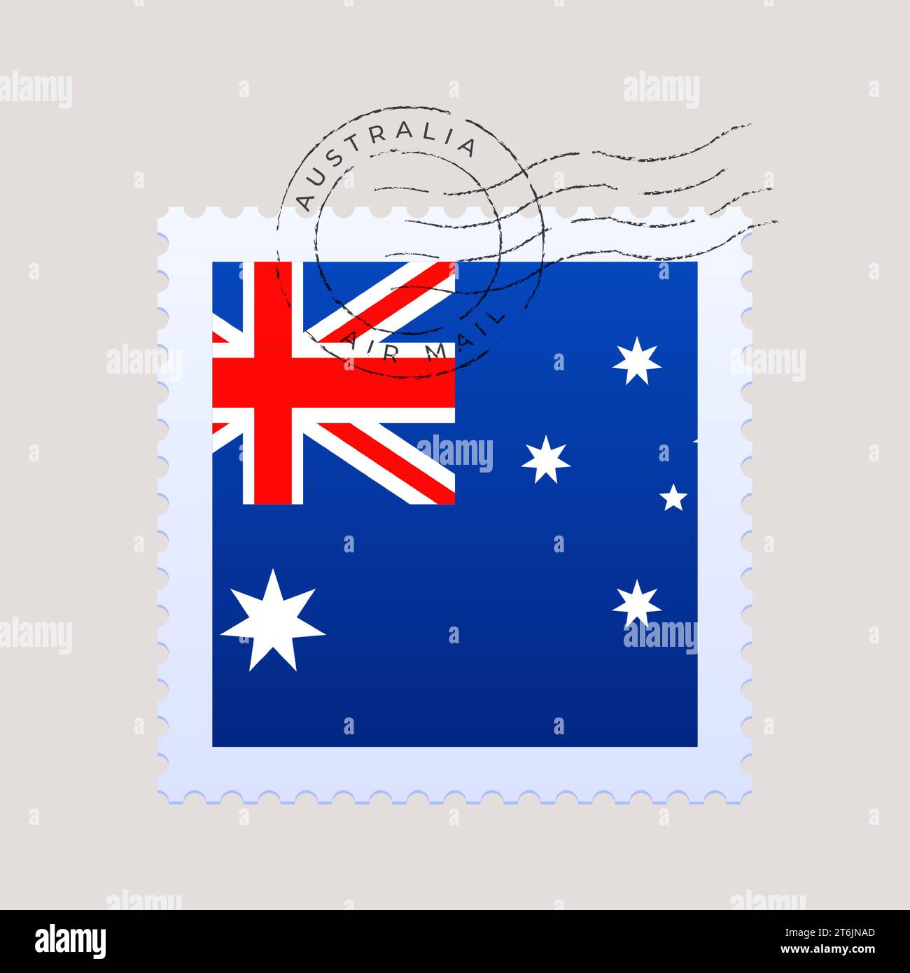 australia flag postage stamp. vector illustration national flag ...