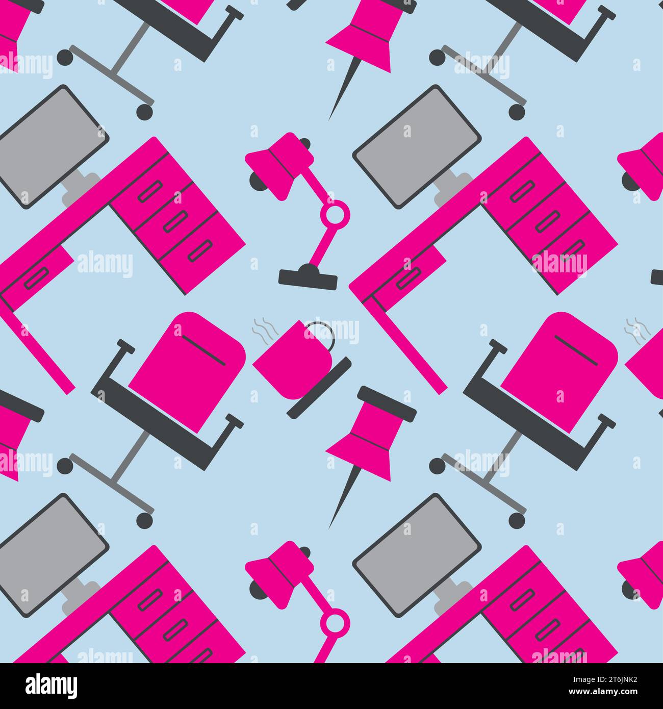 Office icons seamless pattern background Vector Stock Vector Image ...