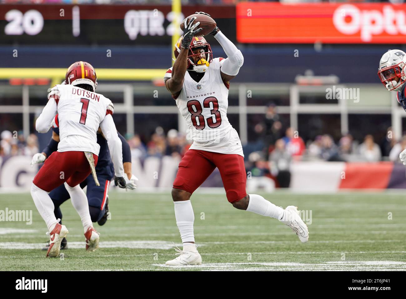 Washington Commanders wide receiver Jamison Crowder catches a pass ...