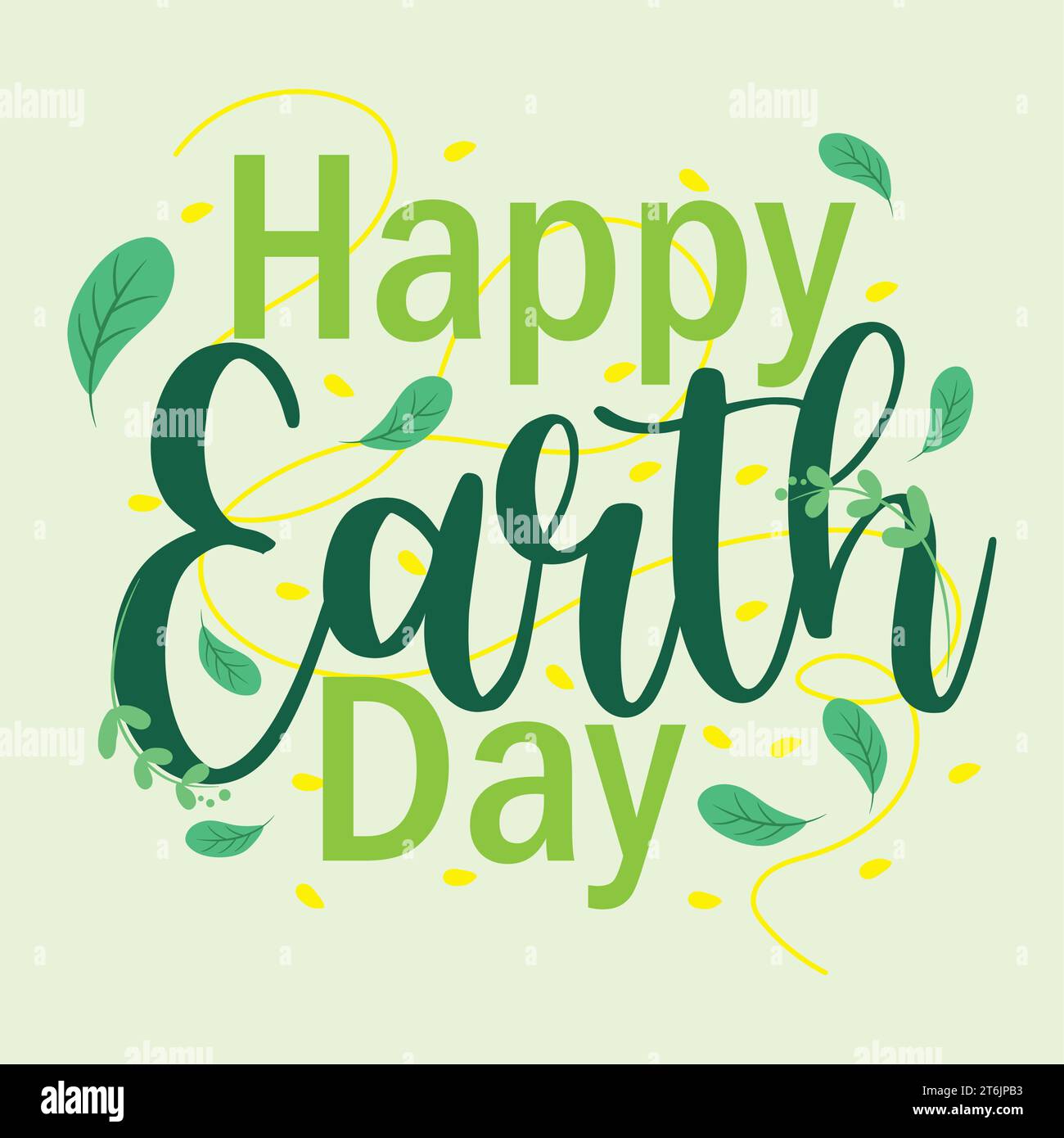 Happy earth day lettering poster Vector Stock Vector Image & Art - Alamy