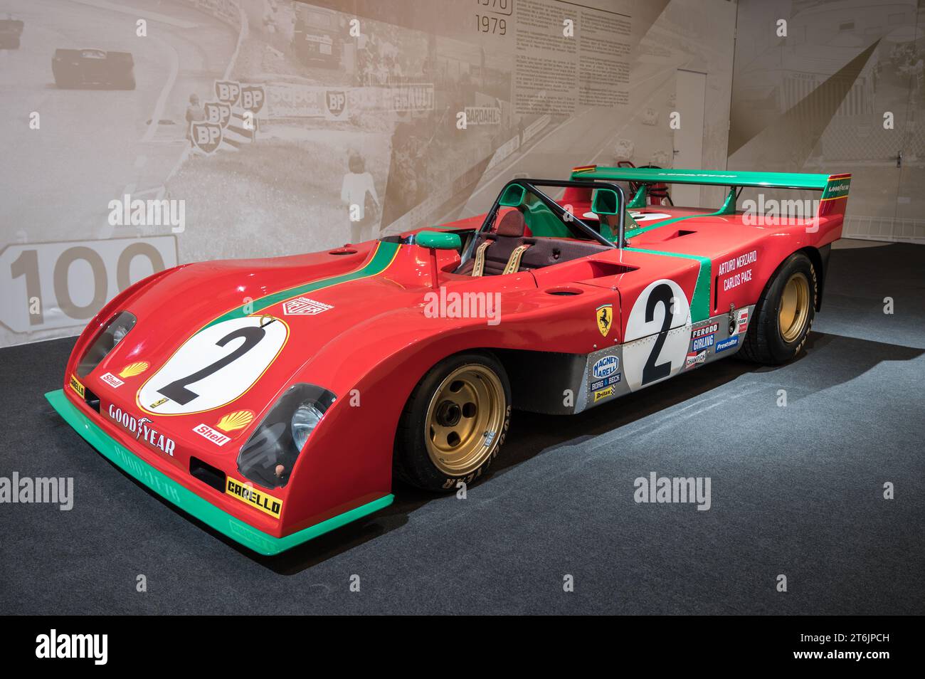 The impressive Ferrari 312 PB from 1973 from Le Mans endurance races ...