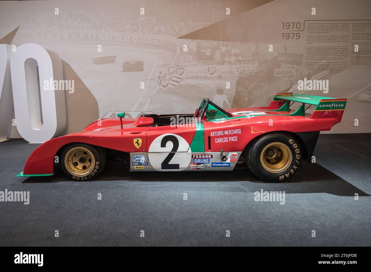 The impressive Ferrari 312 PB from 1973 from Le Mans endurance races ...