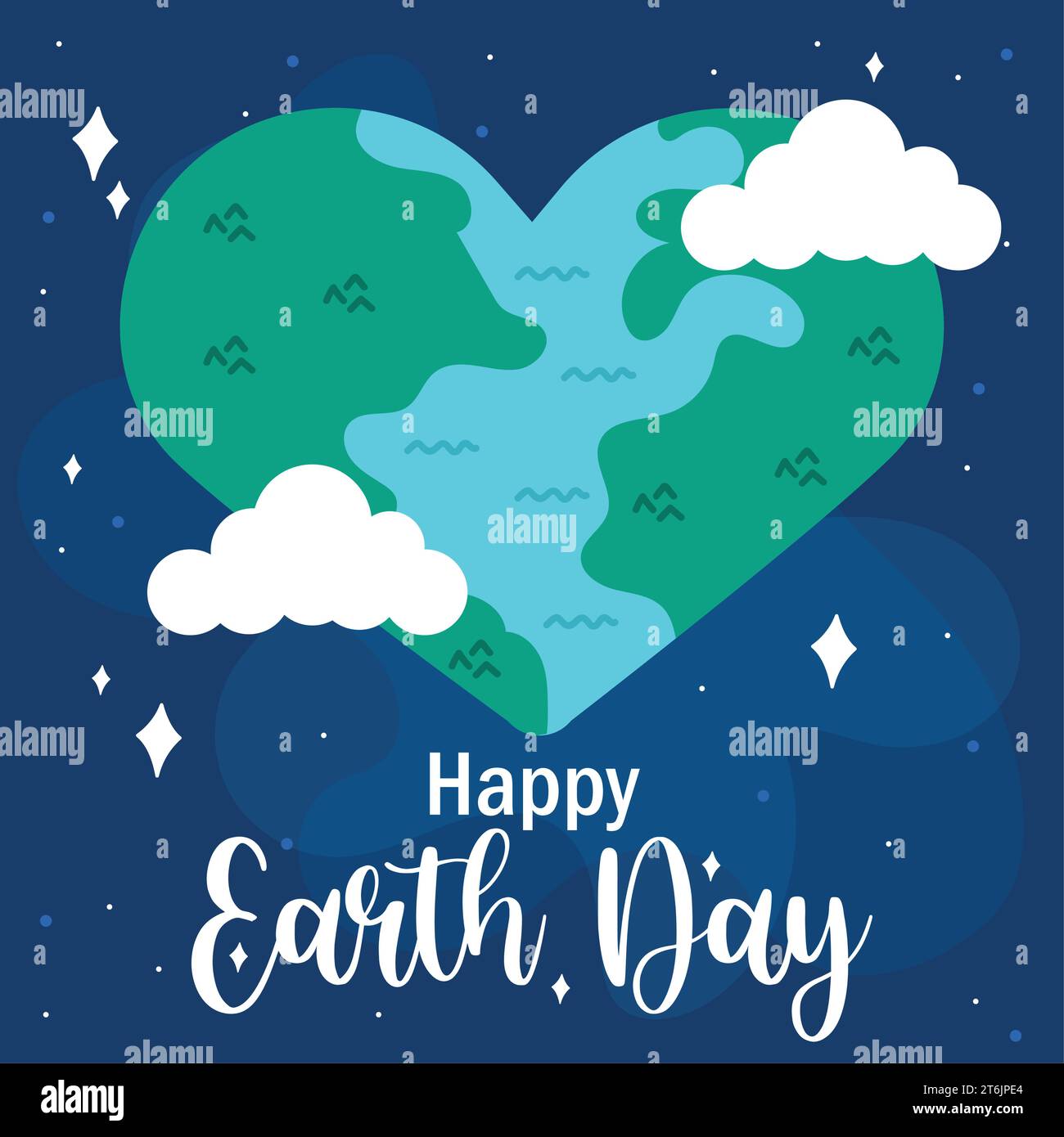 Happy earth day cute background Vector Stock Vector Image & Art - Alamy