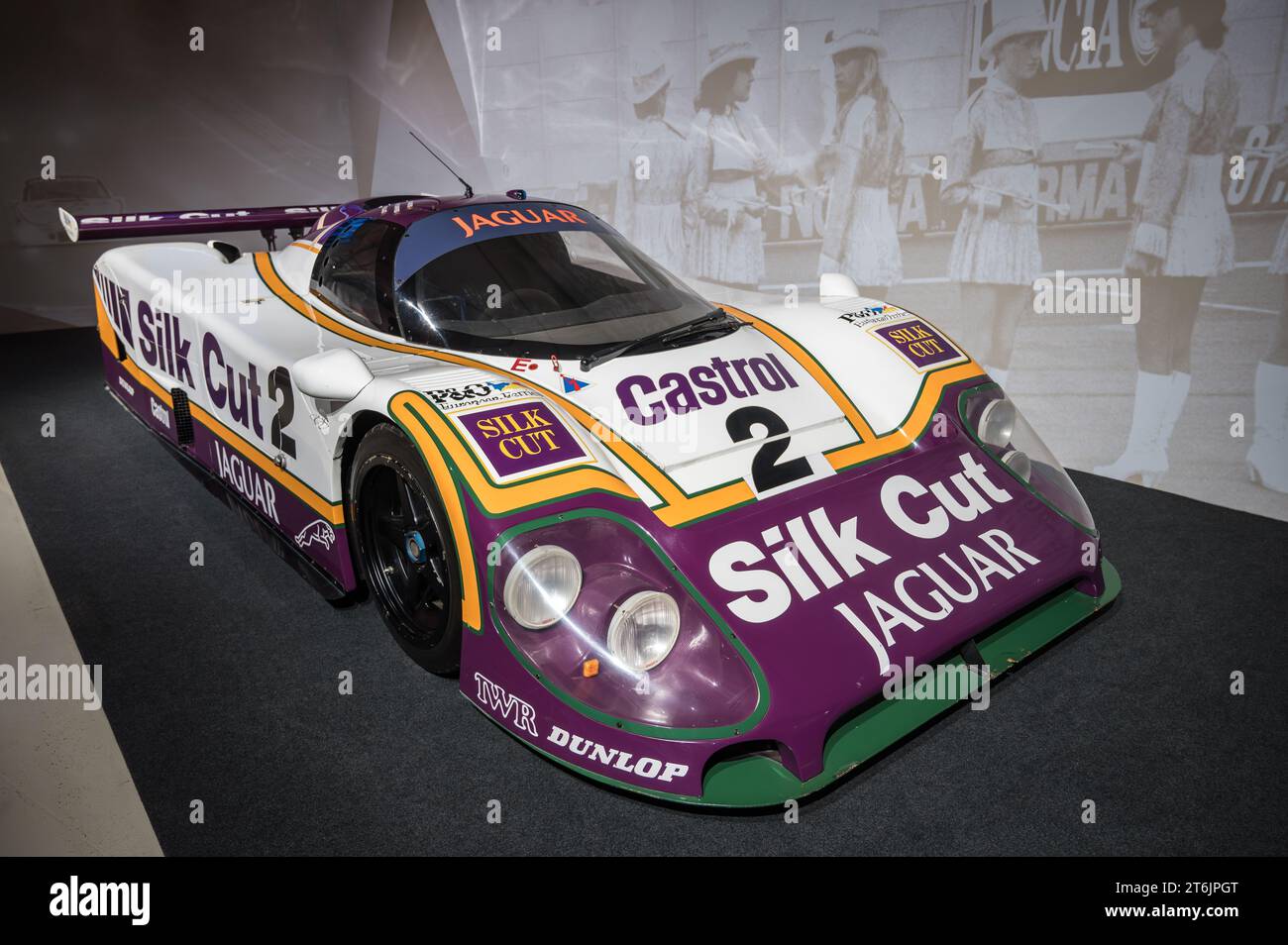 The impressive and historic Jaguar XJR-9 LM V12 from 1988 Stock Photo ...