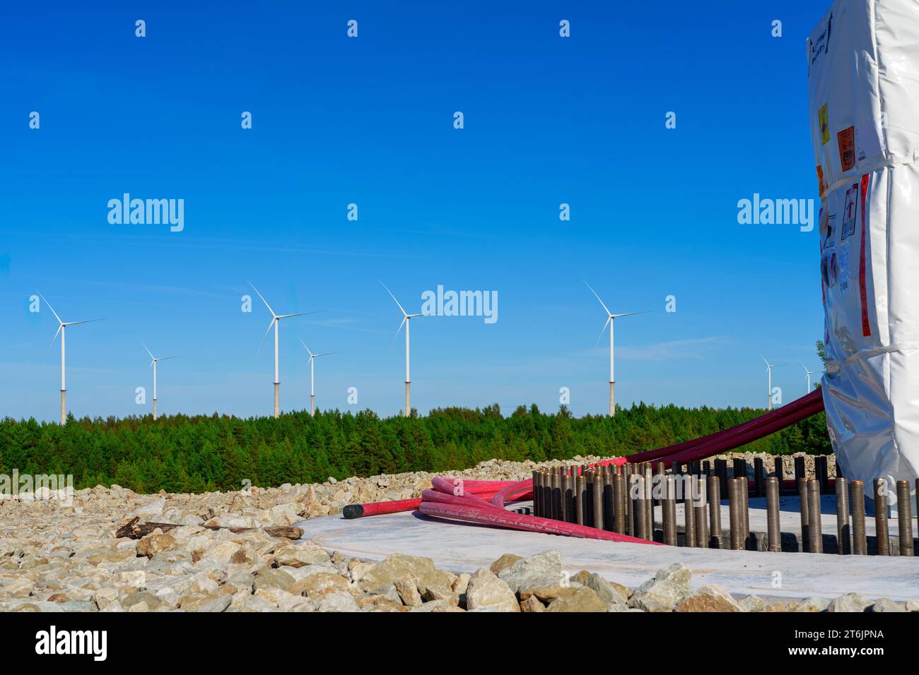 Installing First Heavy Components on Concrete Foundation for Future ...