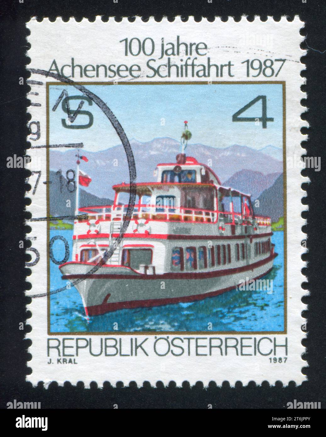 AUSTRIA - CIRCA 1987: stamp printed by Austria, shows Shipping on ...