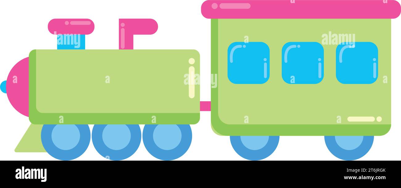 Toy train side view Cut Out Stock Images & Pictures - Alamy