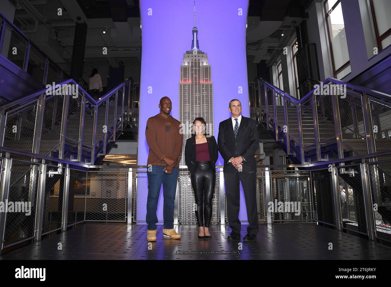 New York, USA. 10th Nov, 2023. (L-R) Former NFL player Kevin Boothe ...