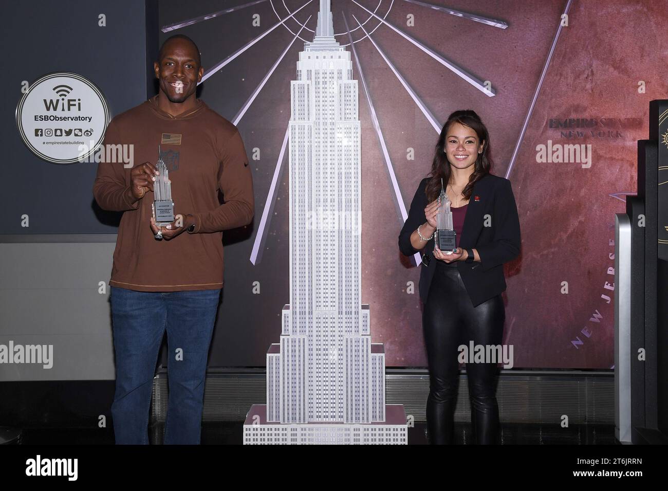 New York, USA. 10th Nov, 2023. (L-R) Former NFL player Kevin Boothe and ...