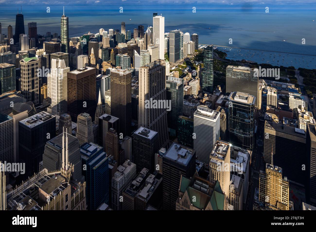 Cityscape from the top of the Willis Tower - View of Chicago from above ...