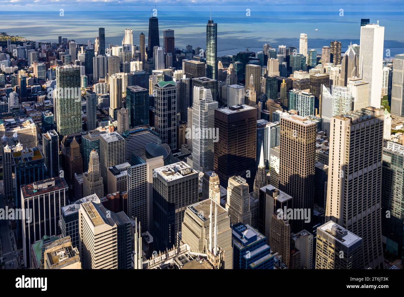 Cityscape from the top of the Willis Tower - View of Chicago from above ...