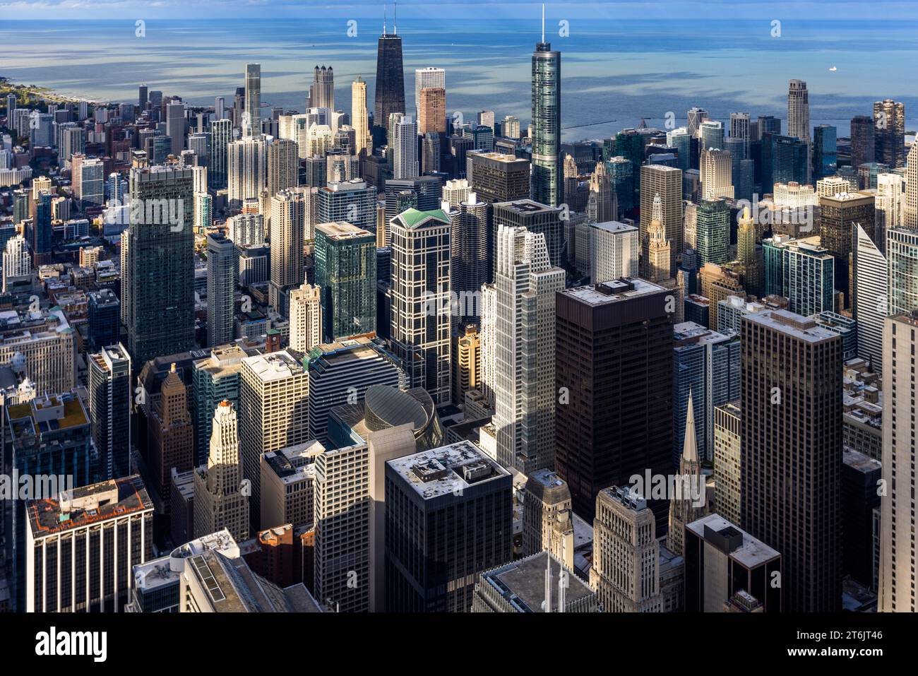 Cityscape from the top of the Willis Tower - View of Chicago from above ...