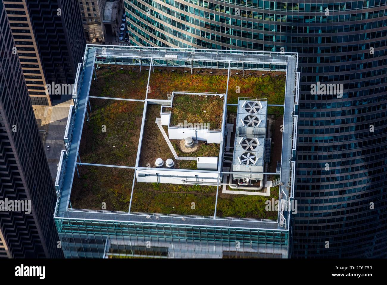 Cityscape from the top of the Willis Tower - View of Chicago from above ...