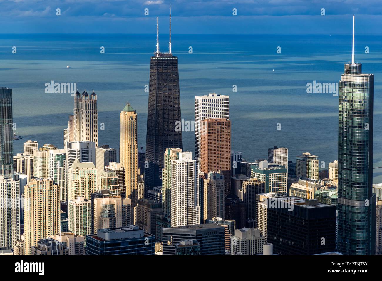Cityscape from the top of the Willis Tower - View of Chicago from above ...