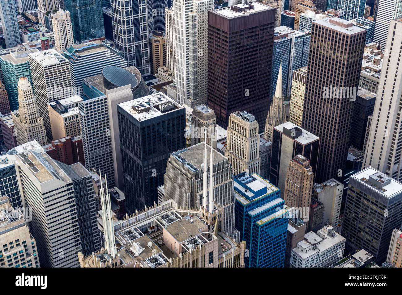Cityscape from the top of the Willis Tower - View of Chicago from above ...