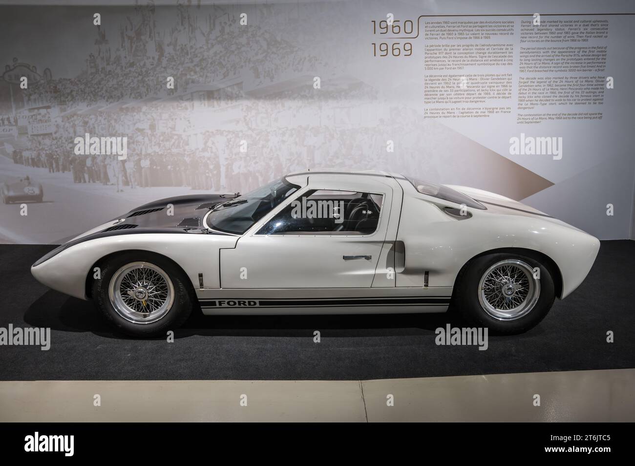 The legendary and spectacular Ford GT40 GT101R from 1964 displayed in a ...