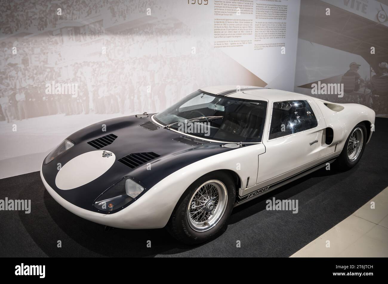 The legendary and spectacular Ford GT40 GT101R from 1964 displayed in a ...