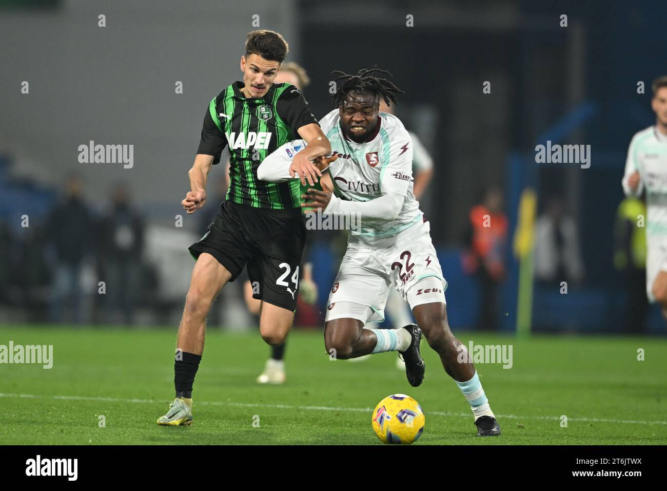 Daniel Boloca (Sassuolo)Chukwubuikem Ikwuemesi (Salernitana) during the ...