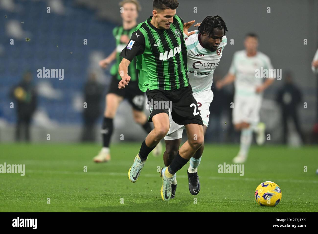 Daniel Boloca (Sassuolo)Chukwubuikem Ikwuemesi (Salernitana) during the ...