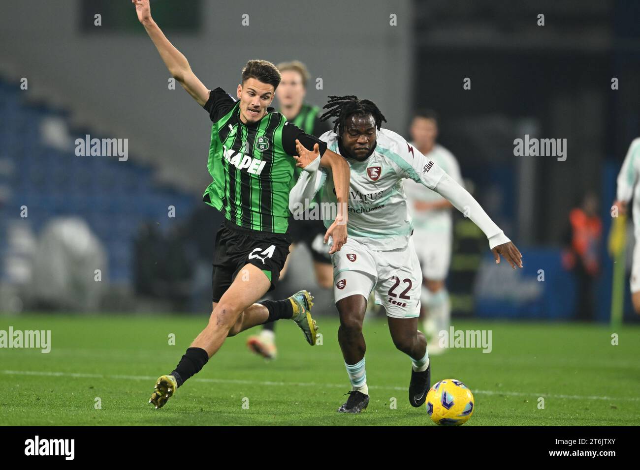 Daniel Boloca (Sassuolo)Chukwubuikem Ikwuemesi (Salernitana) during the ...