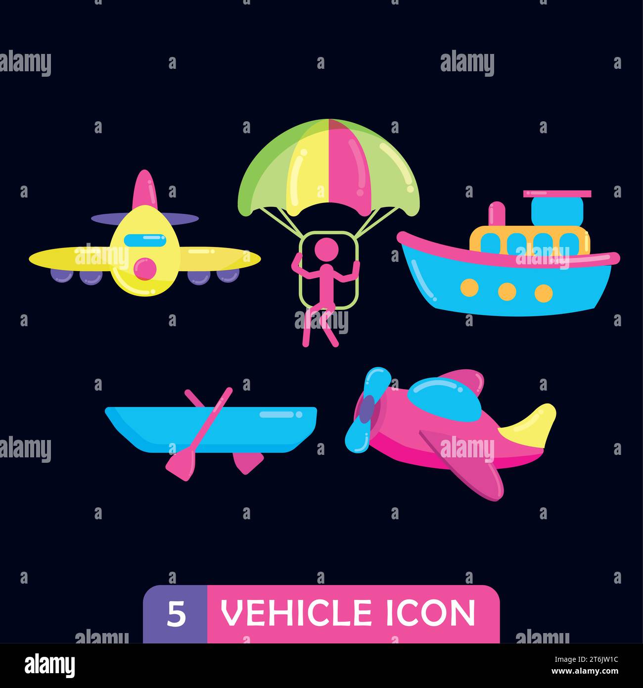 Set of different vehicle icons Vector Stock Vector Image & Art - Alamy