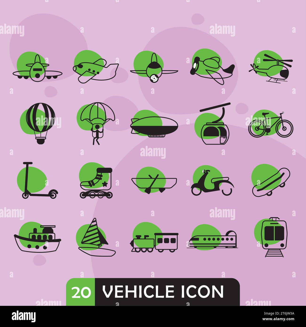 Set of different vehicle icons Vector Stock Vector Image & Art - Alamy